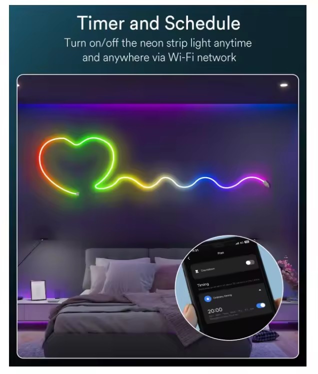 LED lights neon RGBIC lights with APP