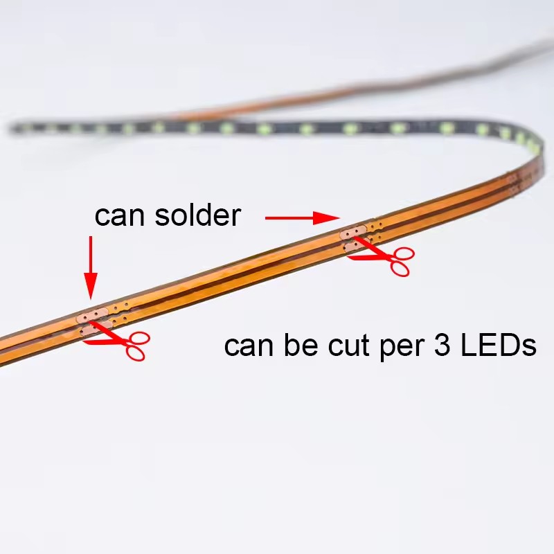 5v 12v Ultra Thin 2.5mm led strip lights