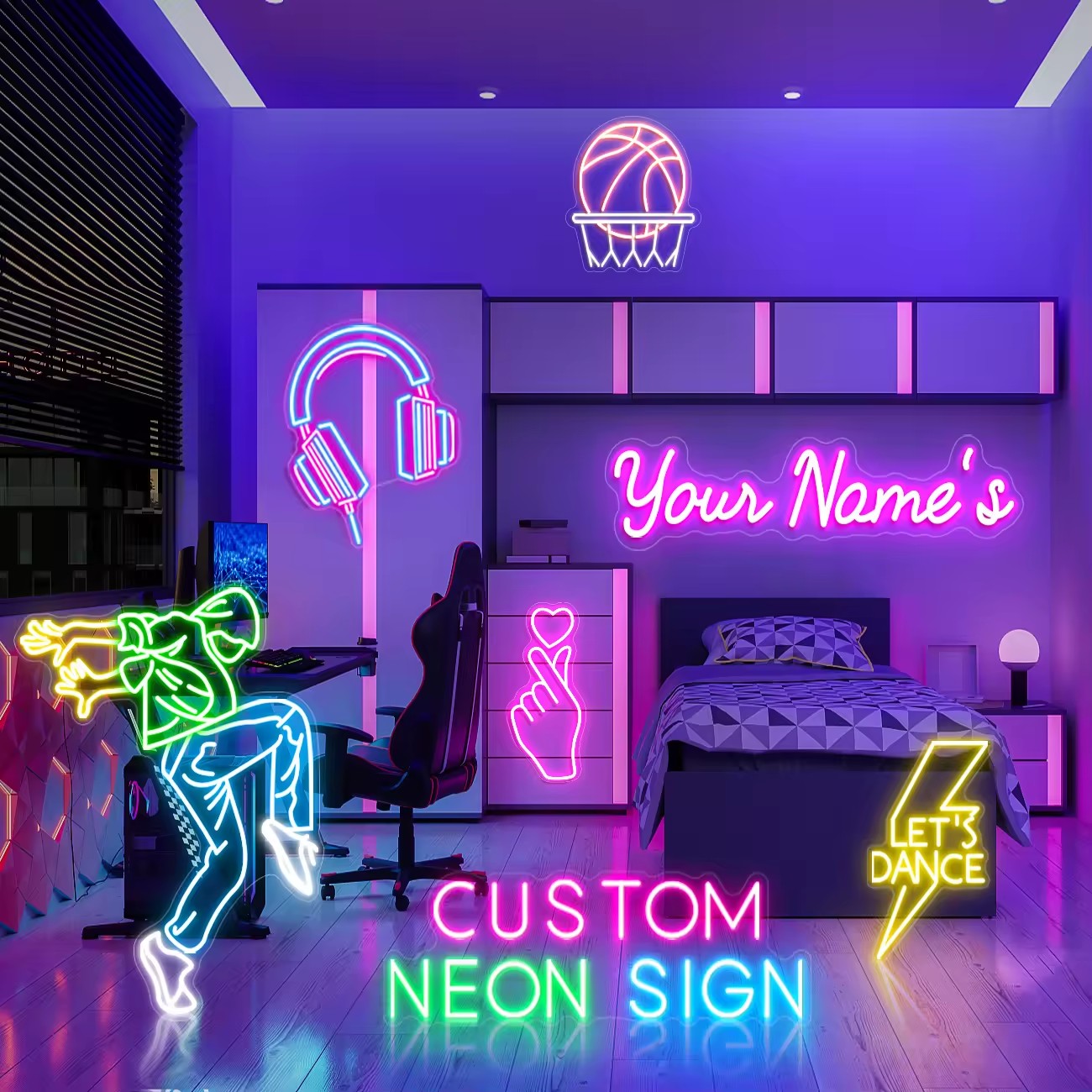 Custom led light neon sign