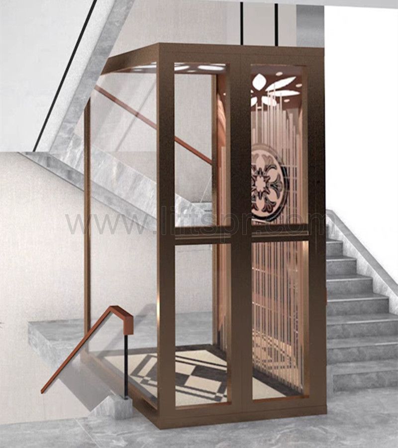 Hydraulic Home elevator hydraulic platform lift without shaft cover