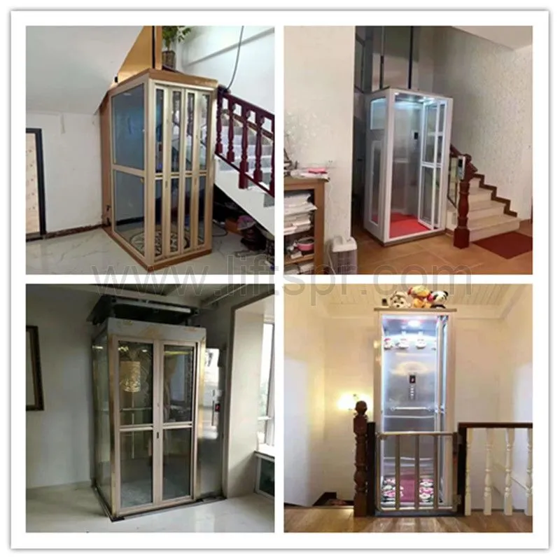 Hydraulic Home elevator hydraulic platform lift without shaft cover