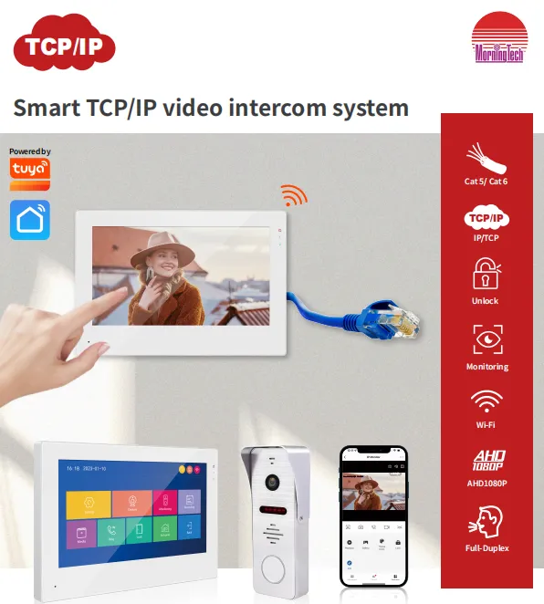 TCP/IP video door phone intercom system 7-inch touch screen TCP/IP video door phone intercom system 7-inch touch screen