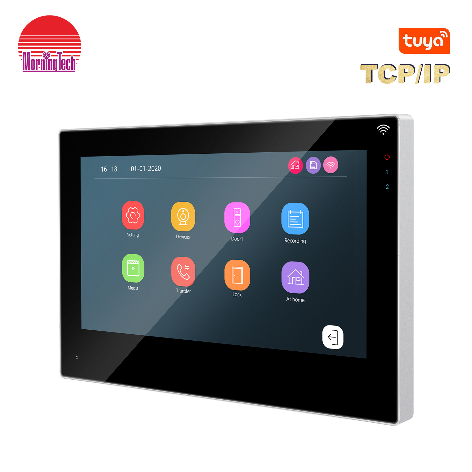 TCP/IP video door phone intercom system 7-inch indoor monitor