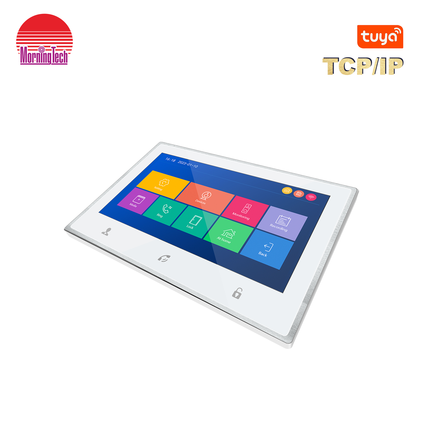 TCP/IP video door phone intercom system 7-inch touch screen