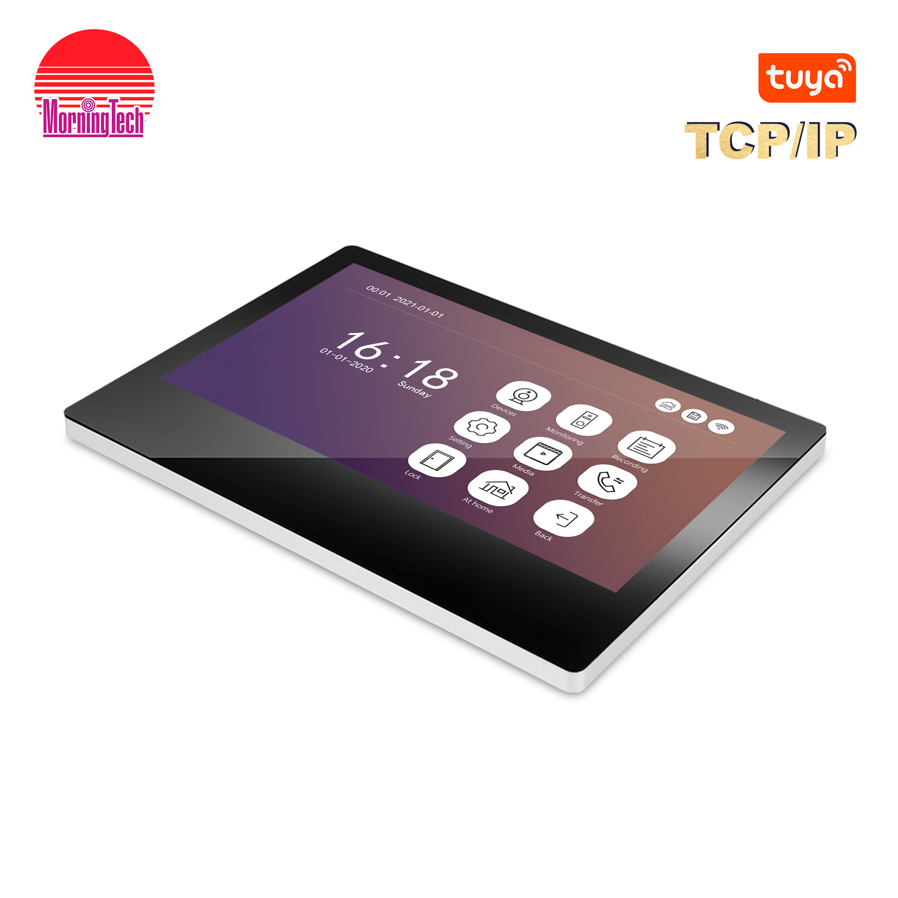 TCP/IP video door phone intercom system 10.1-inch touch screen