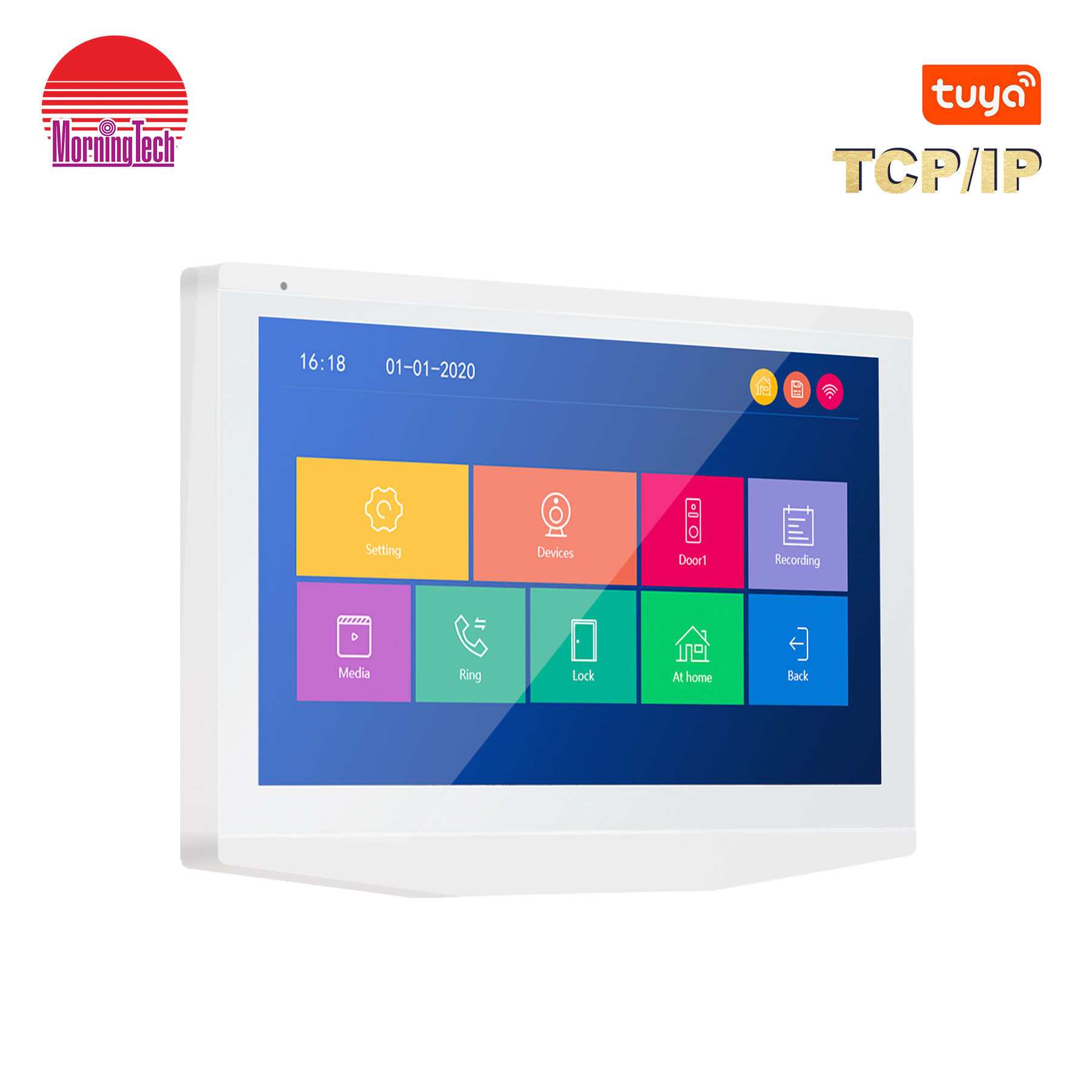 TCP/IP video door phone intercom system 7-inch touchscreen