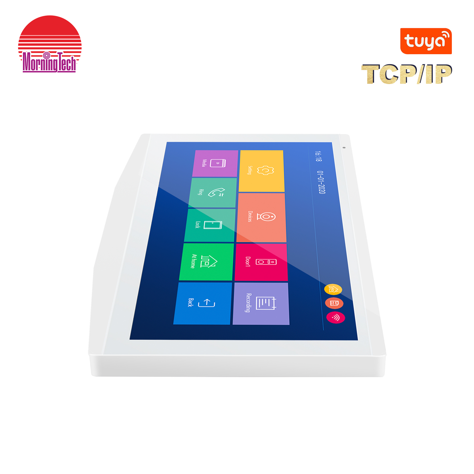 TCP/IP video door phone intercom system 7-inch touchscreen