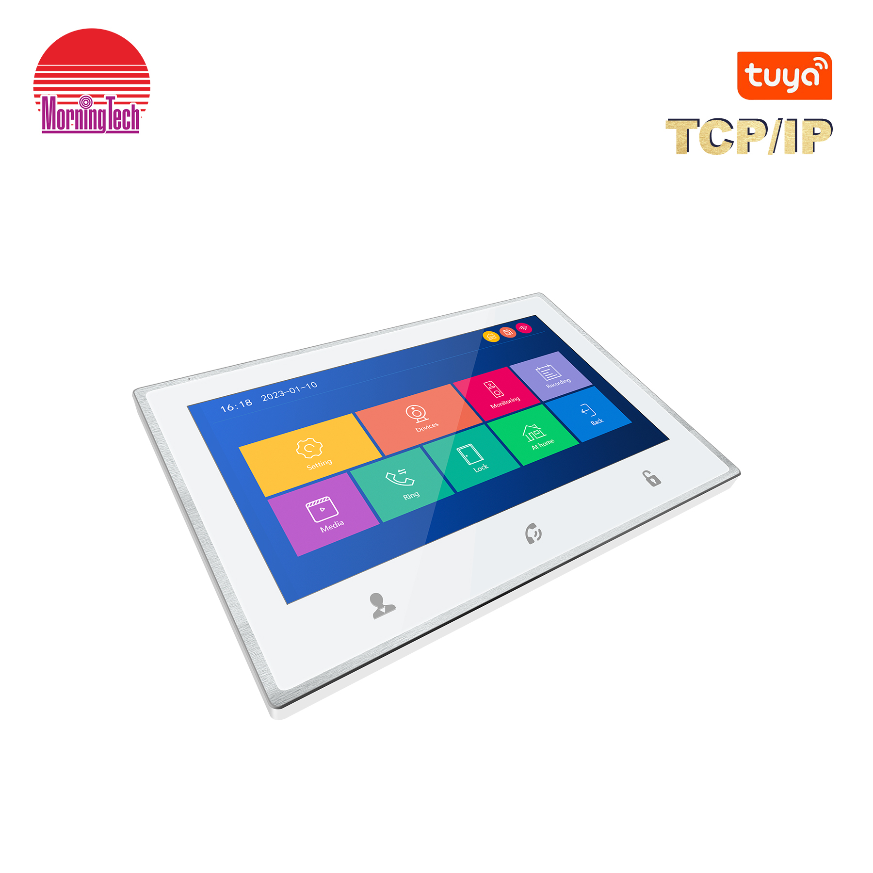 TCP/IP video door phone intercom system 7-inch touch screen