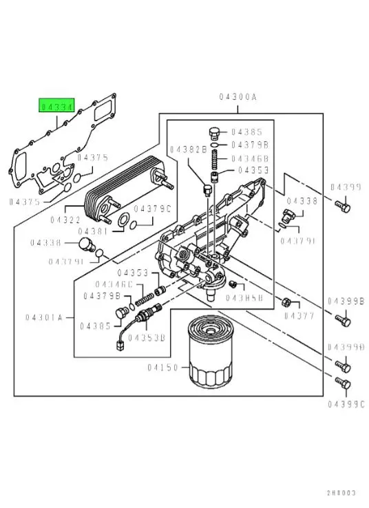 Wholesale Mitsubishi Engine Gasket Oil Cooler Cover 4D34T 6D34T ME013687
