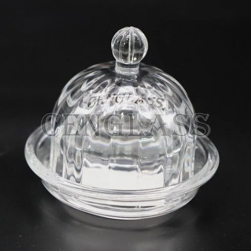 Glass Tableware Clear Glass Butter Dish