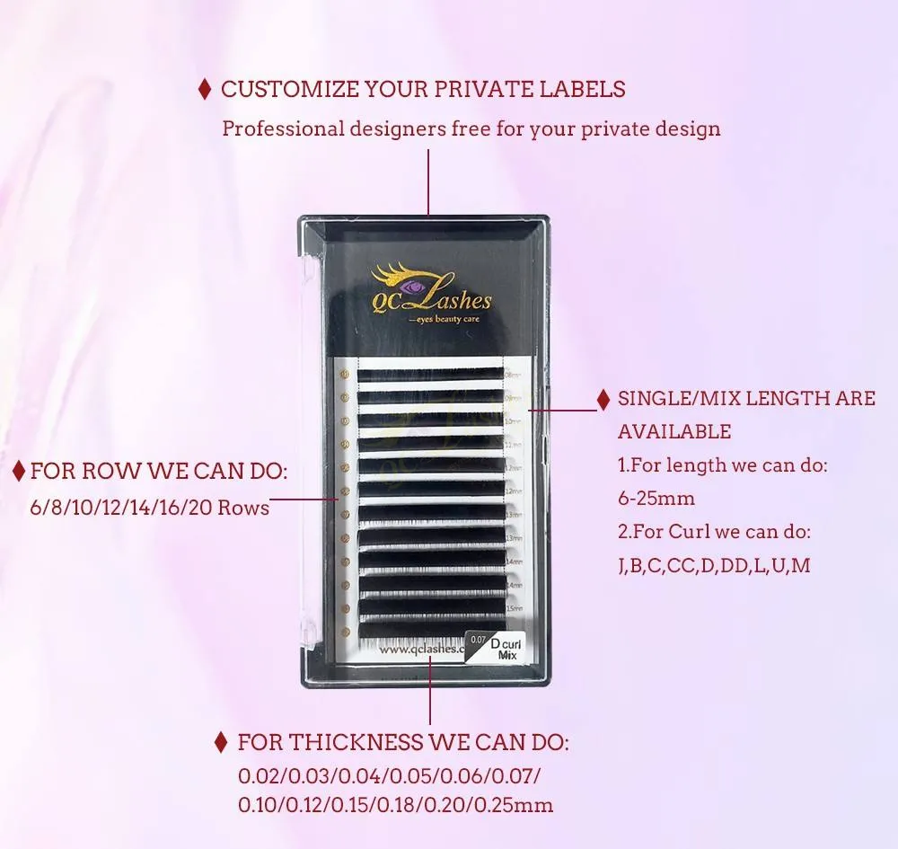 25mm Premium Eyelash Extensions classic eye bottom lash extension