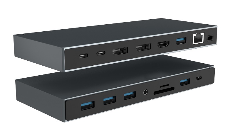Docking Station HDMI+2*DP, Security Lock Slot, Resolution Up To 4K/60Hz