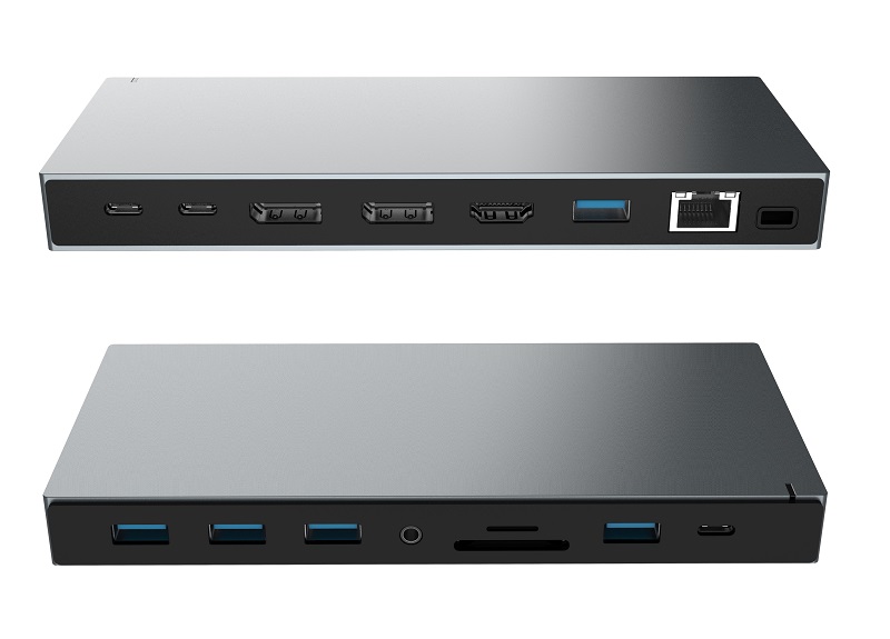 Docking Station HDMI+2*DP, Security Lock Slot, Resolution Up To 4K/60Hz
