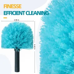 Multipurpose Cobweb Brush with Extension Pole for High Ceiling Cleaning