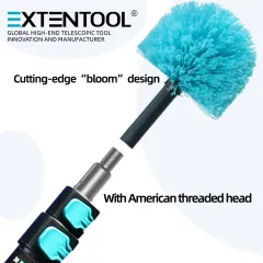 Multipurpose Cobweb Brush with Extension Pole for High Ceiling Cleaning