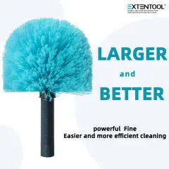 Multipurpose Cobweb Brush with Extension Pole for High Ceiling Cleaning
