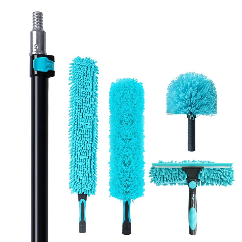 5PCS Telescopic Home Cleaning Tool Kit for House & Car – 1.2m Pole