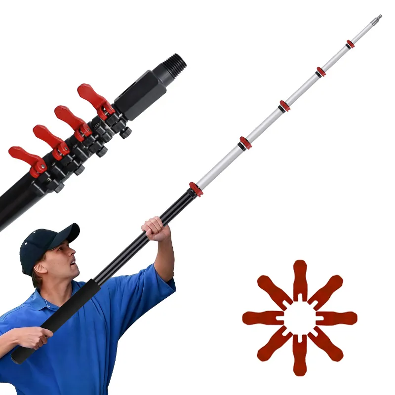 Custom Telescopic Pole for Window & Solar Panel Cleaning.