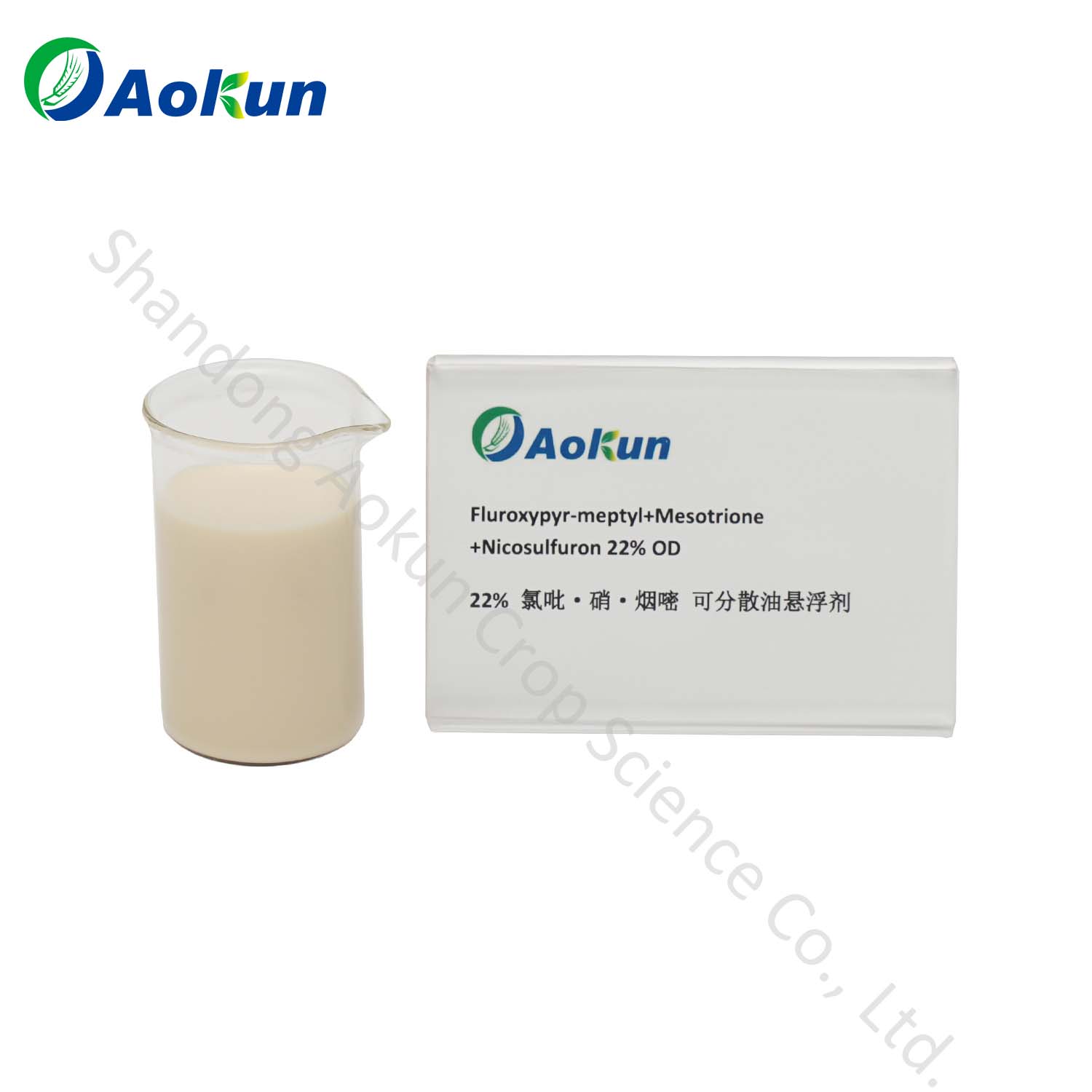 Fluroxypyr-meptyl 8%+Mesotrione 10%+Nicosulfuron 4% 22% OD