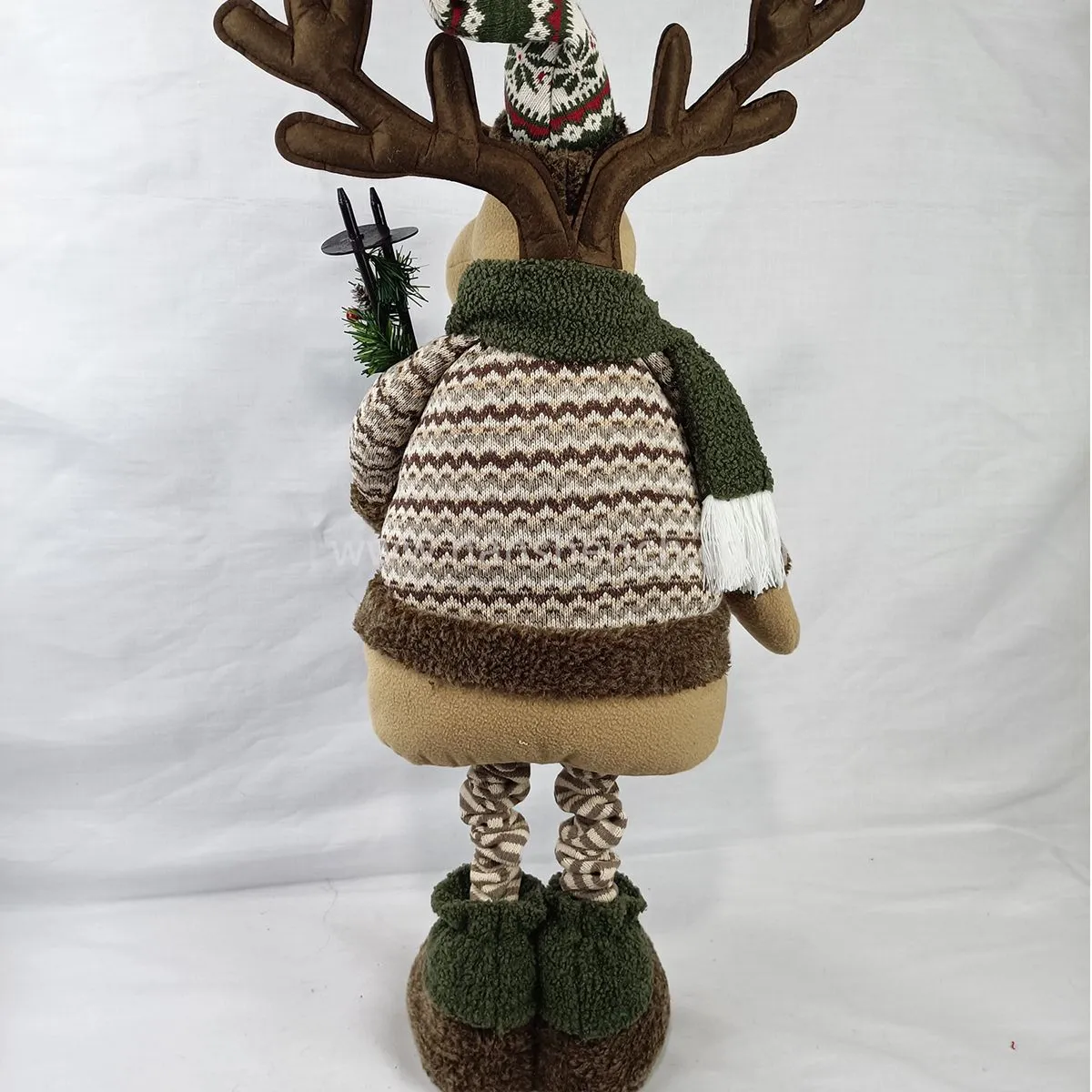 Standing Christmas Reindeer Stretch Leg, Christmas frigurine