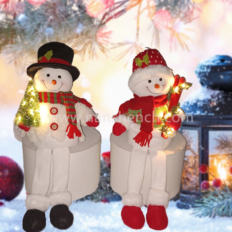 Christmas Snomman Dangle Legs, Christmas doll
