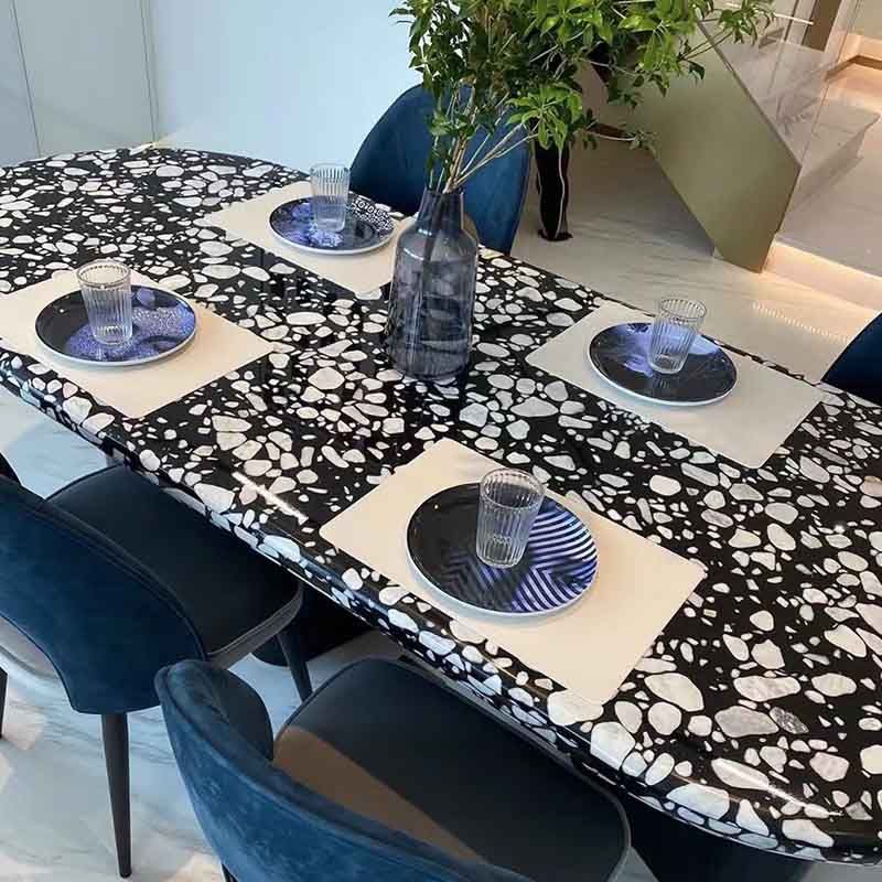 terrazzo dining table custom made per design for projects