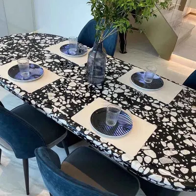 terrazzo dining table custom made per design for projects