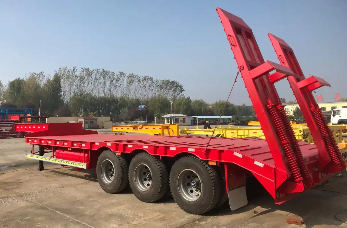 3 axles 60Ton Lowbed Semi Trailer