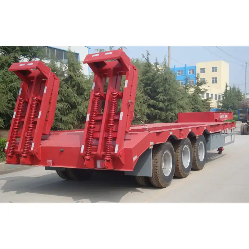 Semirremolque de plataforma baja de 3 ejes y 60 toneladas