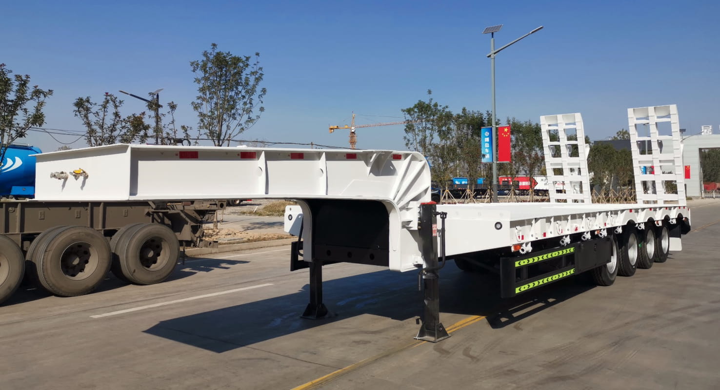 Semirremolque de plataforma baja de 4 ejes