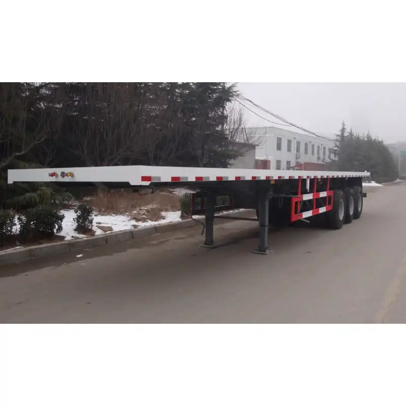 3 axles Flatbed Container Trailer