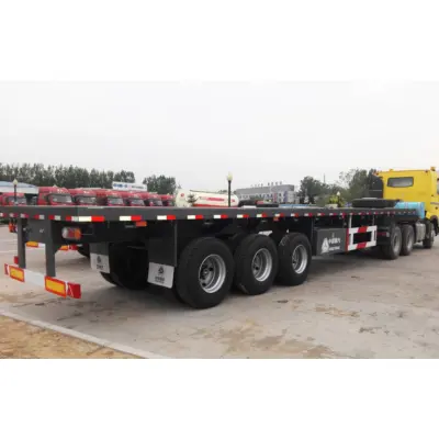 3 axles Flatbed Container Trailer