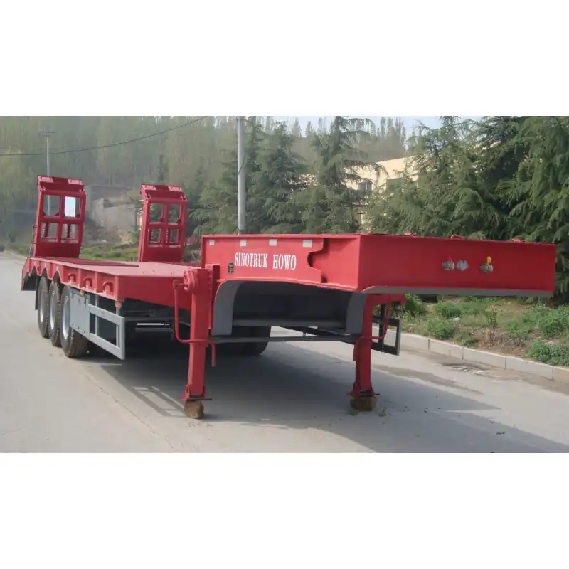 Semirremolque de plataforma baja de 3 ejes y 60 toneladas