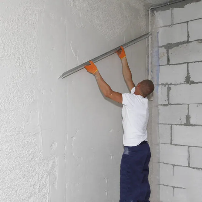 Gypsum based plaster render