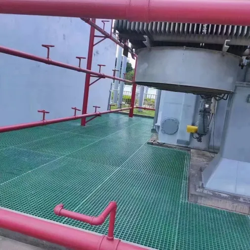 Fiberglass mesh walkway