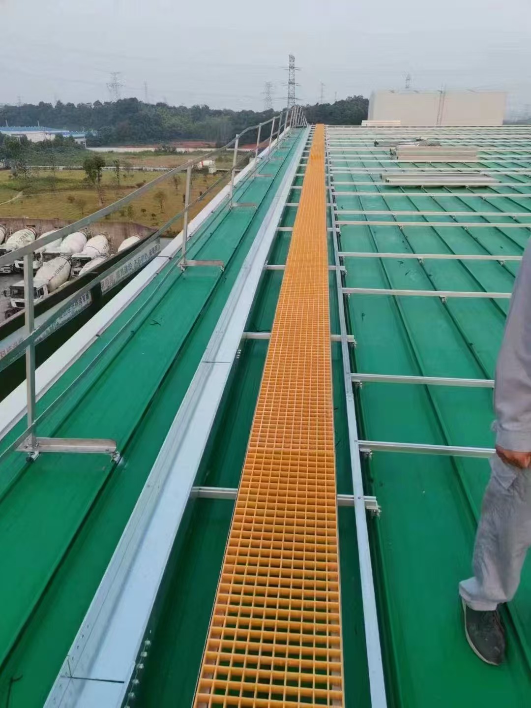 FRP walkway for solar system