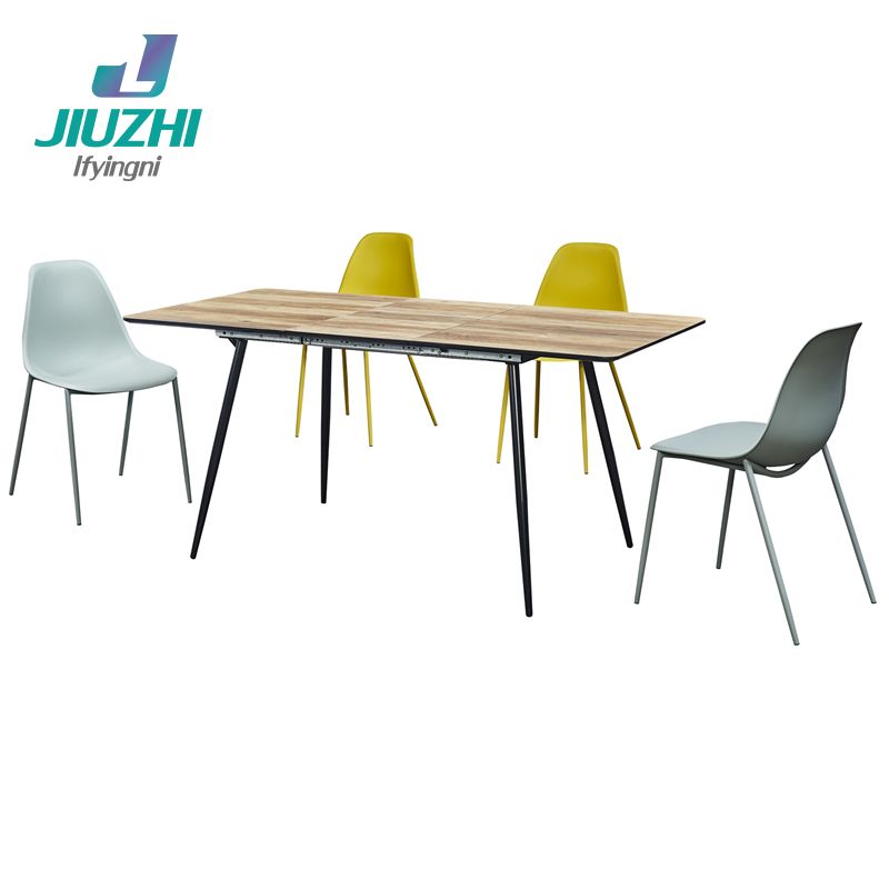 MDF Extension Dining Table with Metal Leg