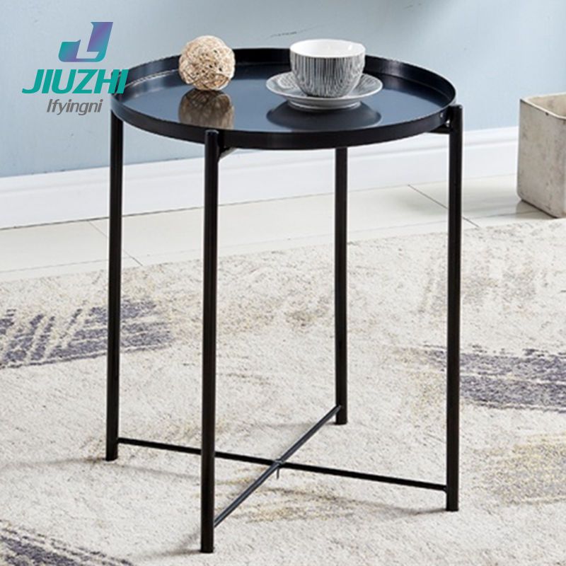 Metal Black Coffee Table Modern Style