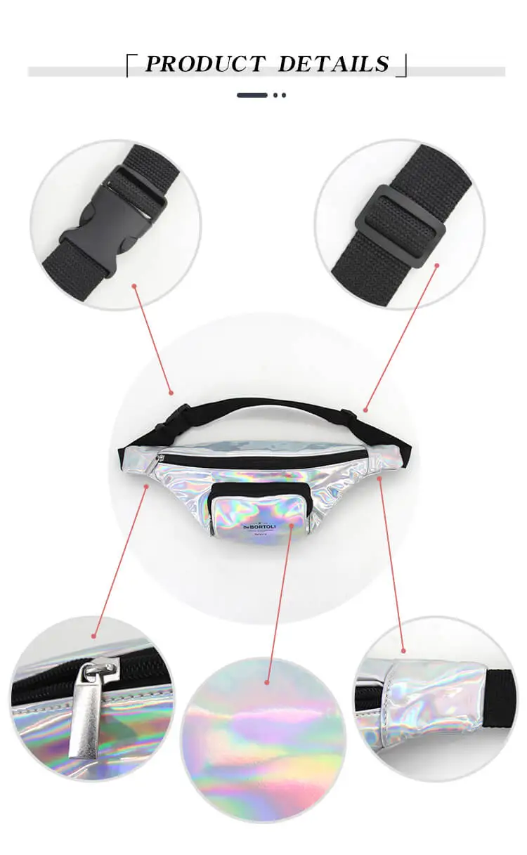 Women's Silver Hologram Fanny Pack Laser Fanny Pack