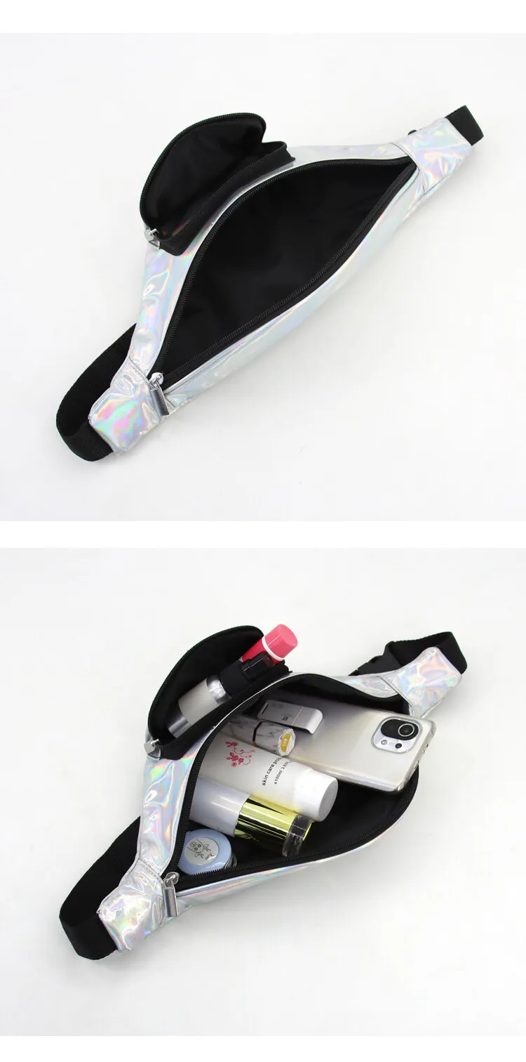 Women's Silver Hologram Fanny Pack Laser Fanny Pack