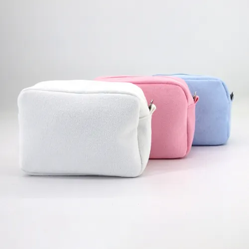 terry cloth makeup bag, toiletry bag,terry cloth cosmetic bag