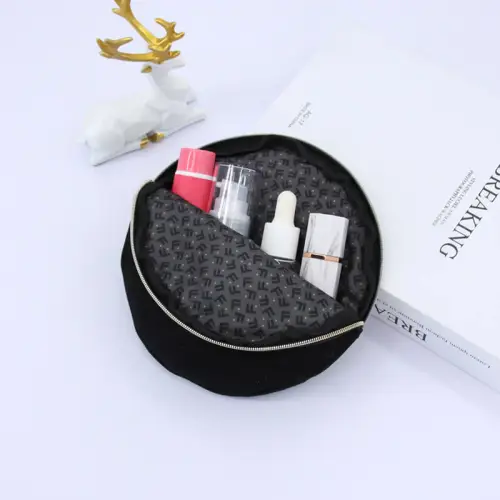 round cosmetic bag,round makeup bag,round makeup case