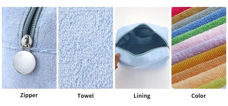 terry cloth makeup bag, toiletry bag,terry cloth cosmetic bag