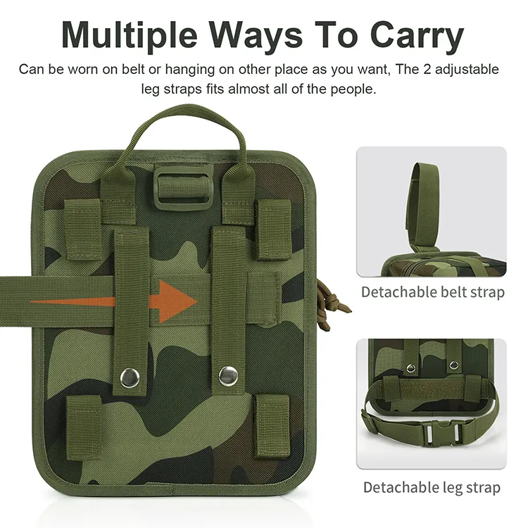 Drop Leg First Aid Pouch, Drop Leg Medical Pouch, Leg Bag