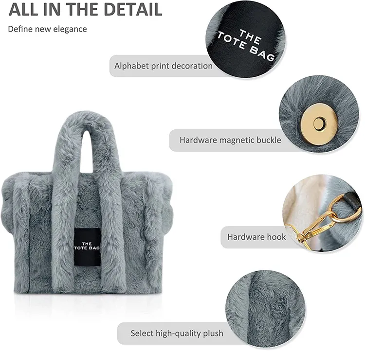 Sherpa Furry Bag,Plush Tootsie bag, cute ladies bag