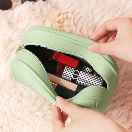 silicone makeup bag,Skincare Ladies Pouch,Jelly Purse