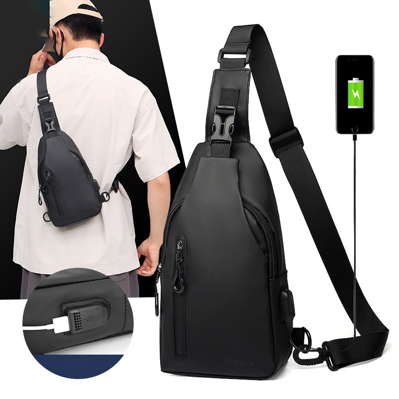 crossbody chest bag,chest bag with usb charging port