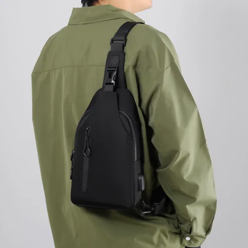 crossbody chest bag,chest bag with usb charging port