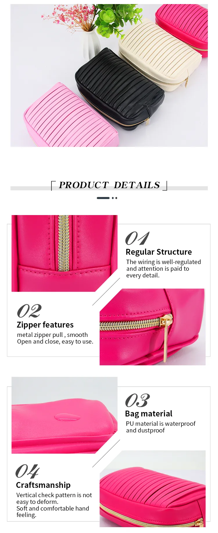 personalized cosmetic bags,custom makeup bags,vegan leather makeup bag