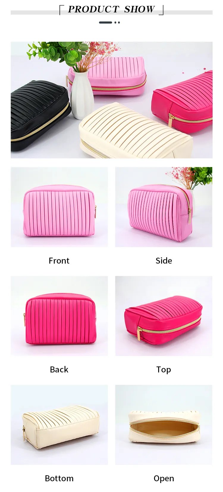 personalized cosmetic bags,custom makeup bags,vegan leather makeup bag